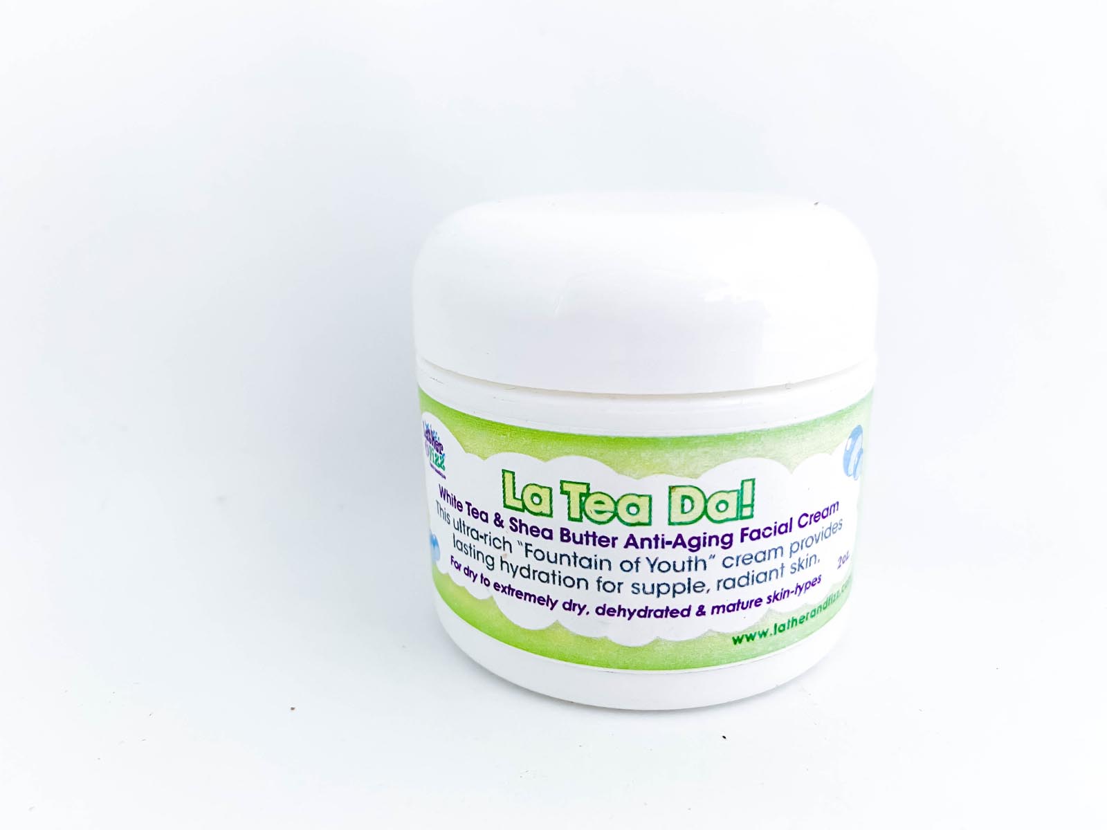 La Tea Da! White Tea & Shea Butter Anti-Aging Facial Cream - Lather & Fizz